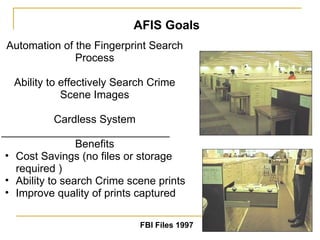 Automated Fingerprint Identification Systems | PPT
