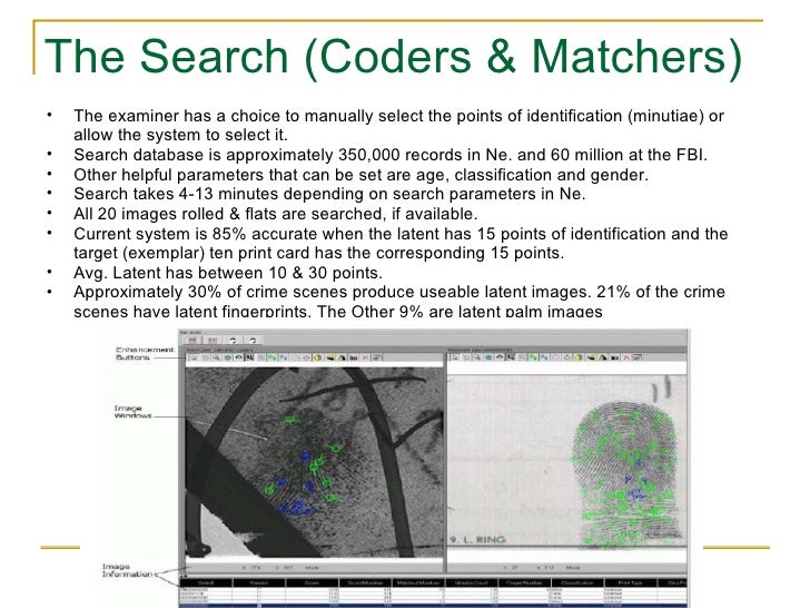 Automated Fingerprint Identification Systems