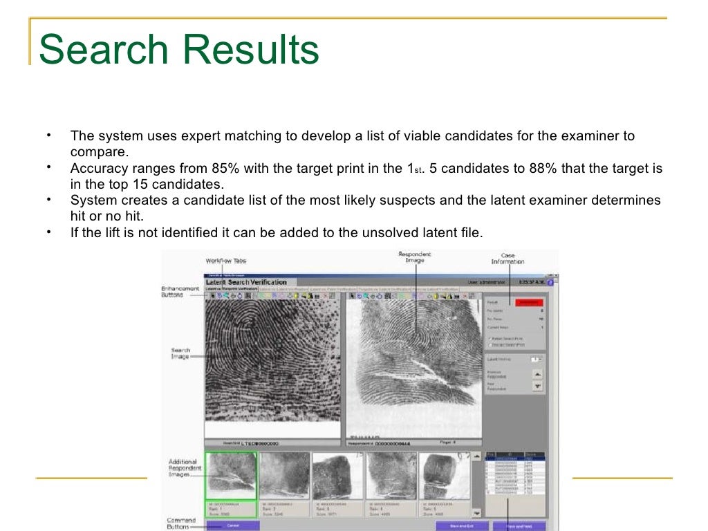 Automated Fingerprint Identification Systems