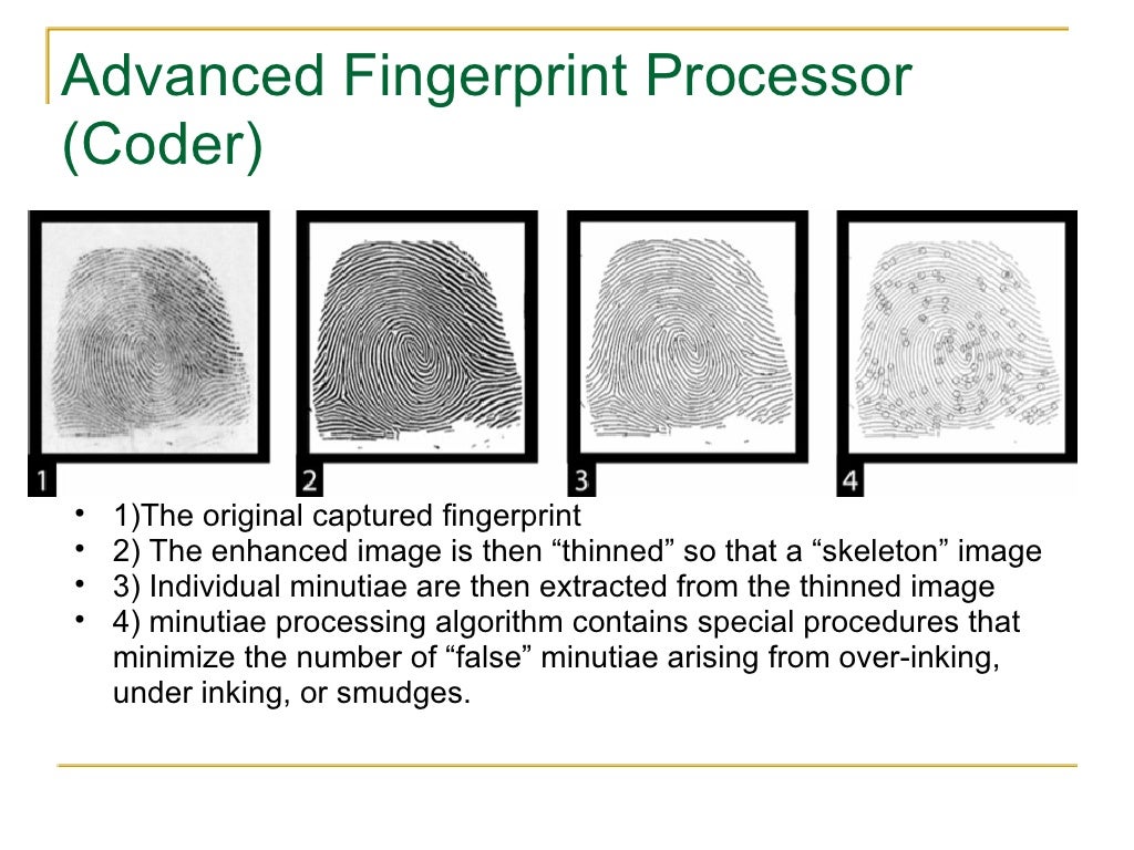 Automated Fingerprint Identification Systems