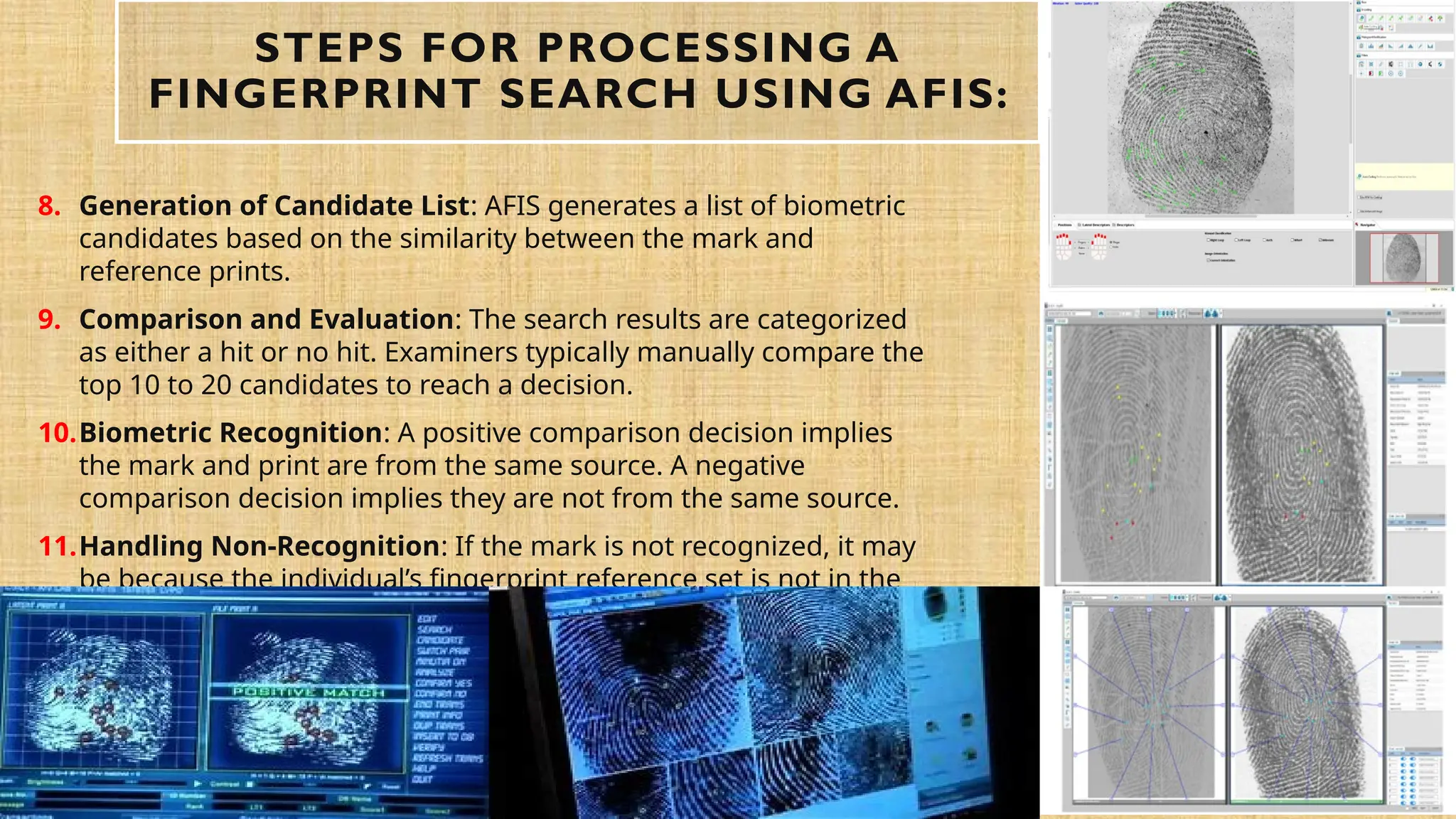 Automated Fingerprint Identification Systems (AFIS).pptx | Crime & Harmful Acts to Individuals ...