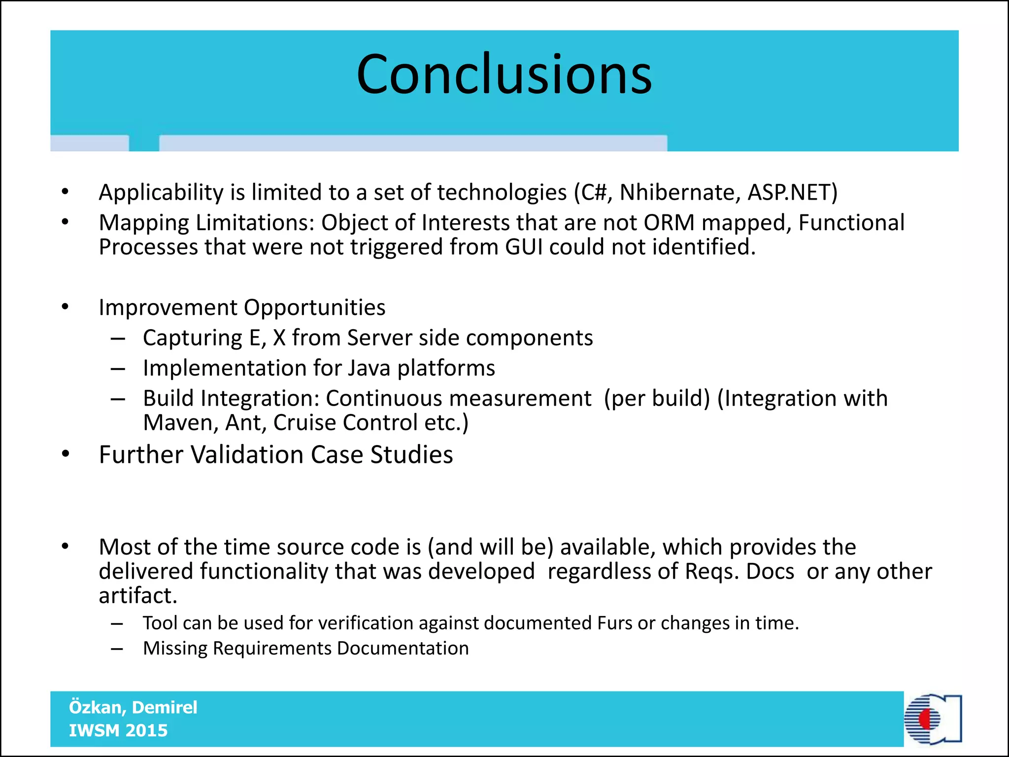 Automated Functional Size Measurement For Three Tier Object Relational Mapping Architectures