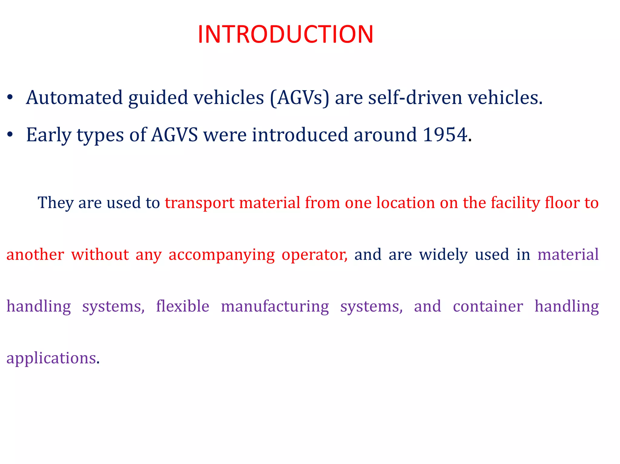 Automated guided vehicle systems (AGVs) | PDF