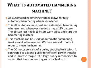 Automated Hammering Machine | PDF