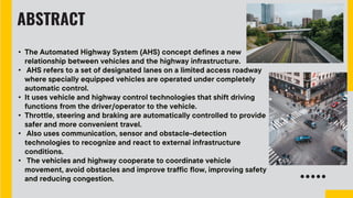 automated highway syst.pptx sjvldjjfwle | PPTX
