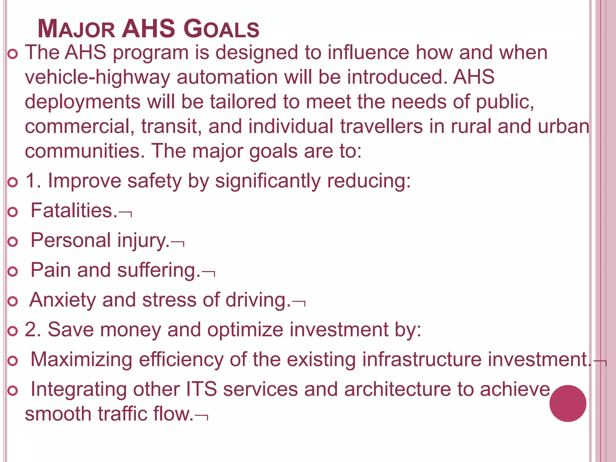 Automated highway systems | PPTX