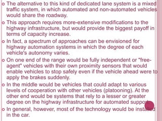 Automated highway systems | PPTX