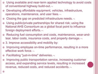 Automated highway systems | PPTX