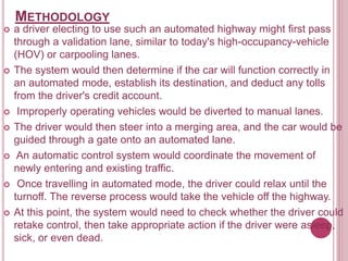 Automated highway systems | PPTX