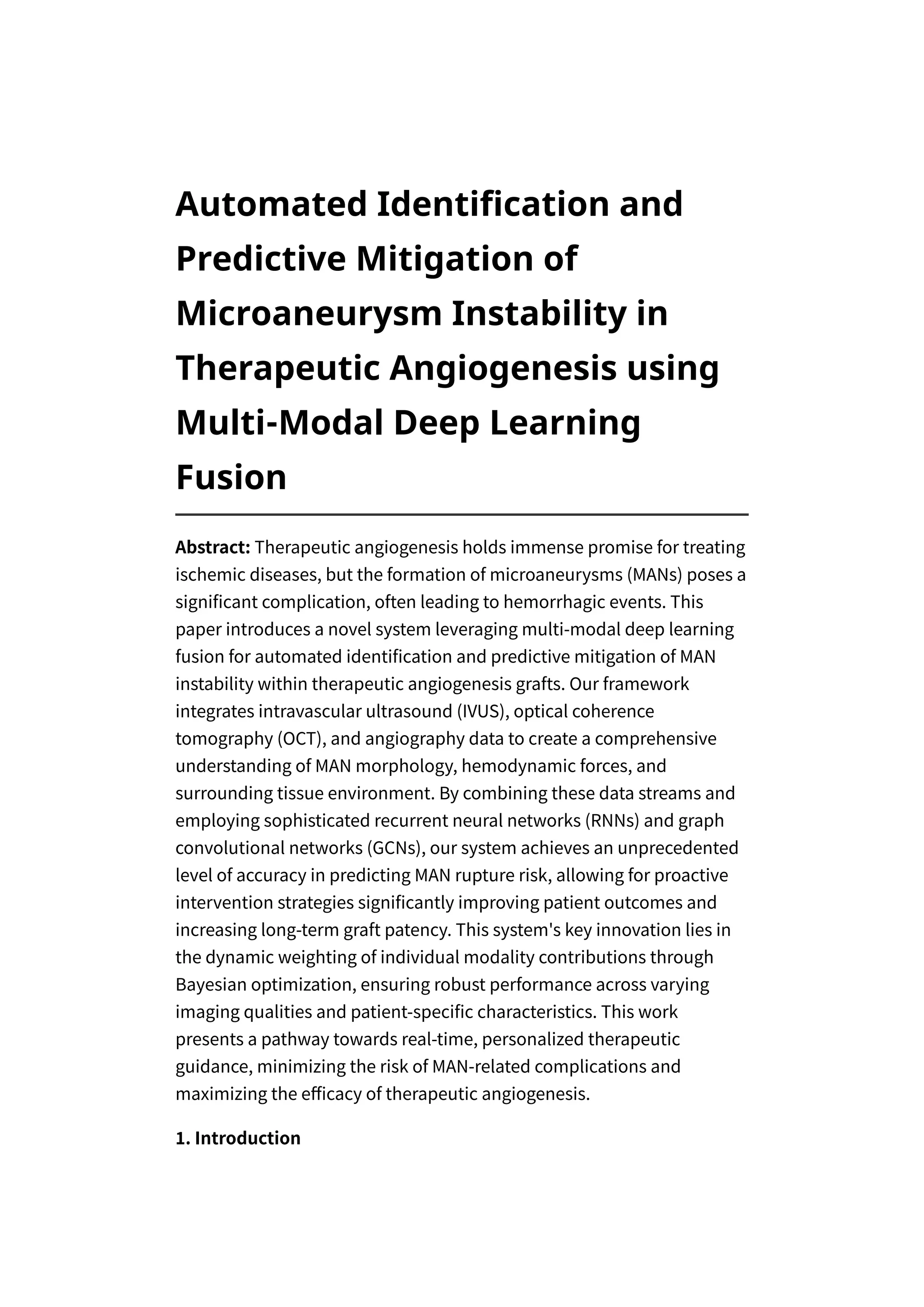 Automated Identification and Predictive Mitigation of Microaneurysm ...
