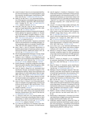 How automated image analysis techniques help scientists in species identification and ...