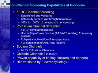 Fully Automated High Throughput Ion Channel Screening | PPT