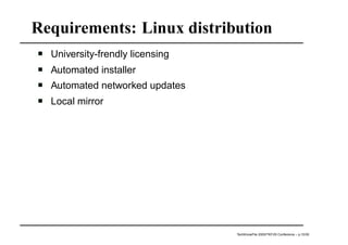Automated Linux Management Infrastructure | PPT