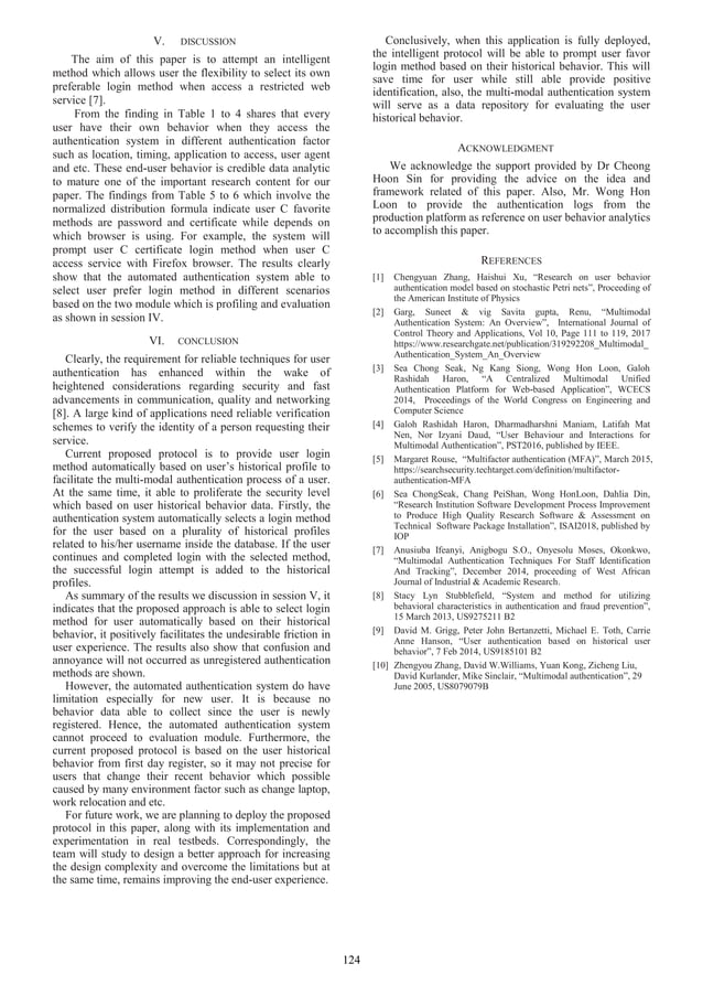 Automated login method selection in a multi modal authentication - login method selection based ...