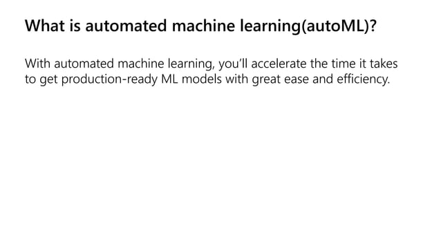 Automated Machine Learning | PPT