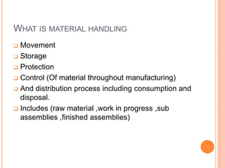 Automated material handling org PEC UNIVERSITY TECHNOLOGY | PPTX