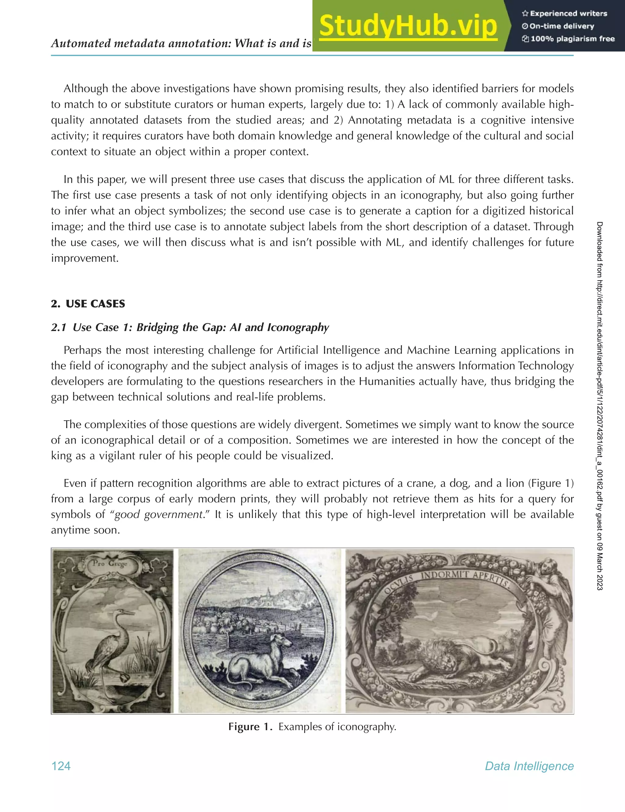 Automated Metadata Annotation What Is And Is Not Possible With Machine Learning | PDF