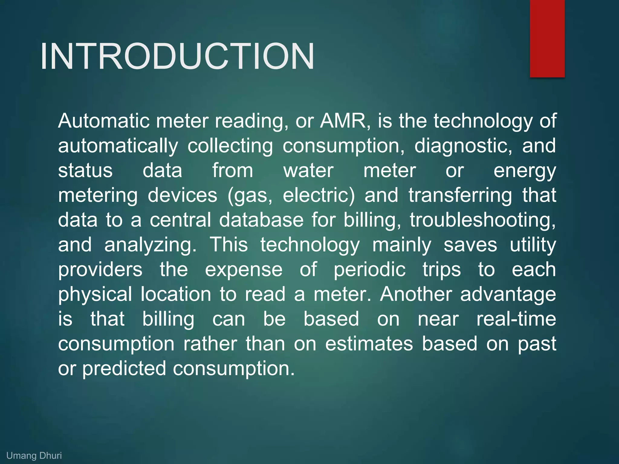 Automated Meter Reading System | PPTX