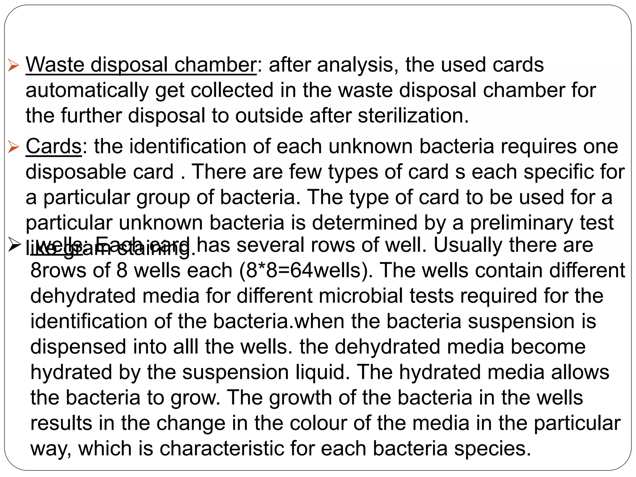 Automated microbial identification system | PPTX