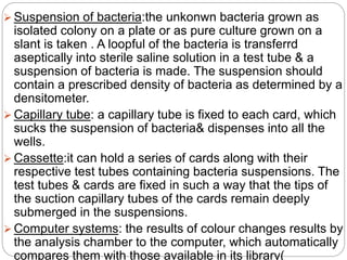 Automated microbial identification system | PPTX