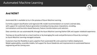 Automated machine learning - Global AI night 2019 | PPT