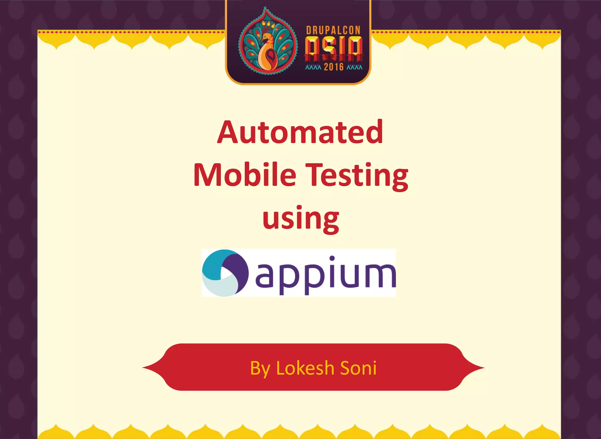 Automated Mobile Testing Using Appiumpdf