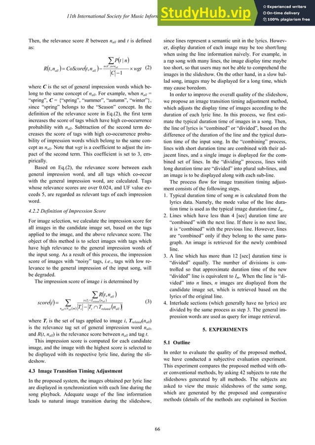 Automated Music Slideshow Generation Using Web Images Based On Lyrics | PDF