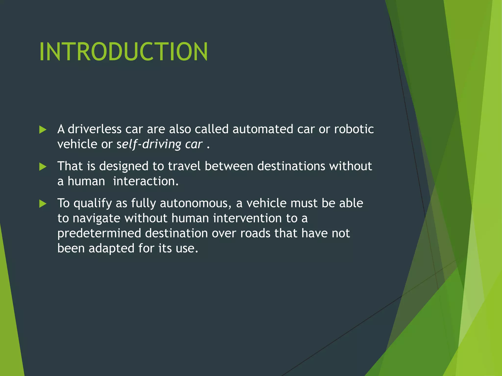 DRIVER LESS CAR | PPTX