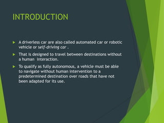 DRIVER LESS CAR | PPTX