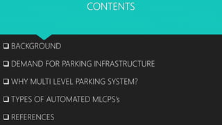 Automated parking systems | PPTX | Auto Safety Technologies | Auto ...