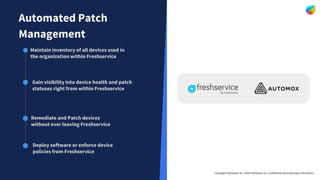 Automated patch management in Freshservice | PPT