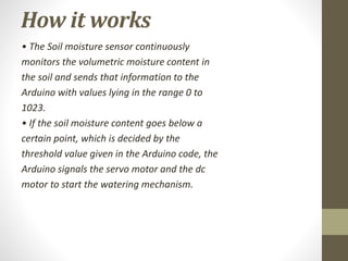 Automated plant watering system | PPTX