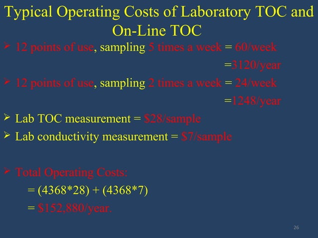 Automated Release Of Water Using On Line Toc Analysis And Fda Risk