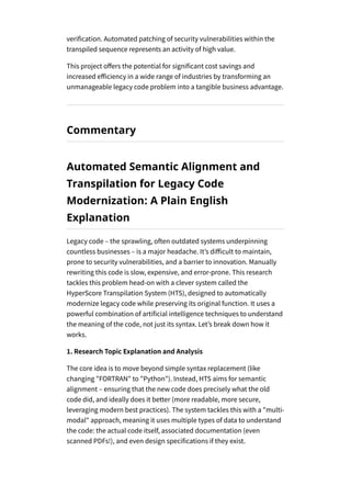 Automated Semantic Alignment and Transpilation for Legacy Code ...
