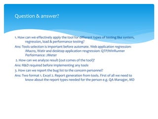 Automated software testing | PPT