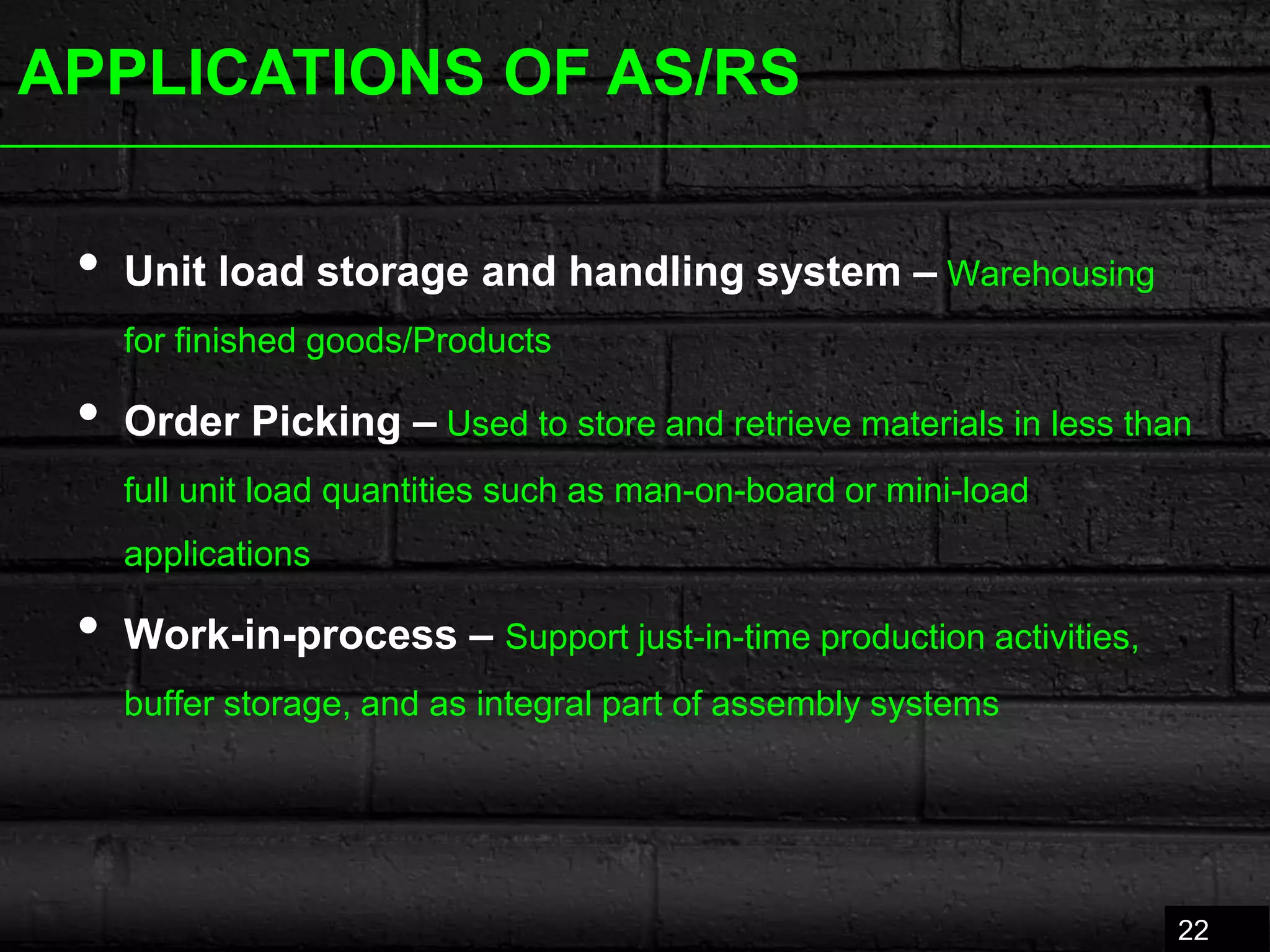 Automated Storage And Retrieval Systems Pptx Data Storage And