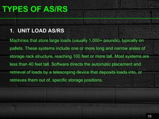 Automated storage and retrieval systems | PPTX
