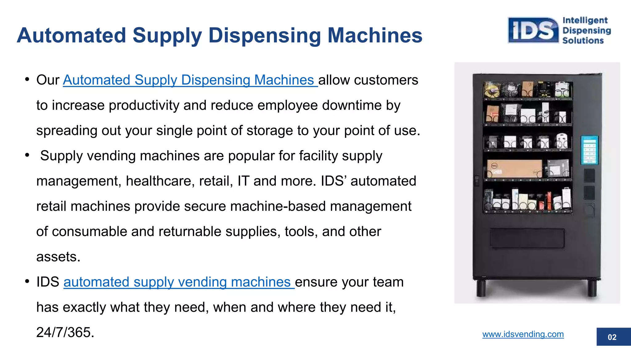 Automated Supply Dispensing Machine | Intelligent Dispensing Solutions ...