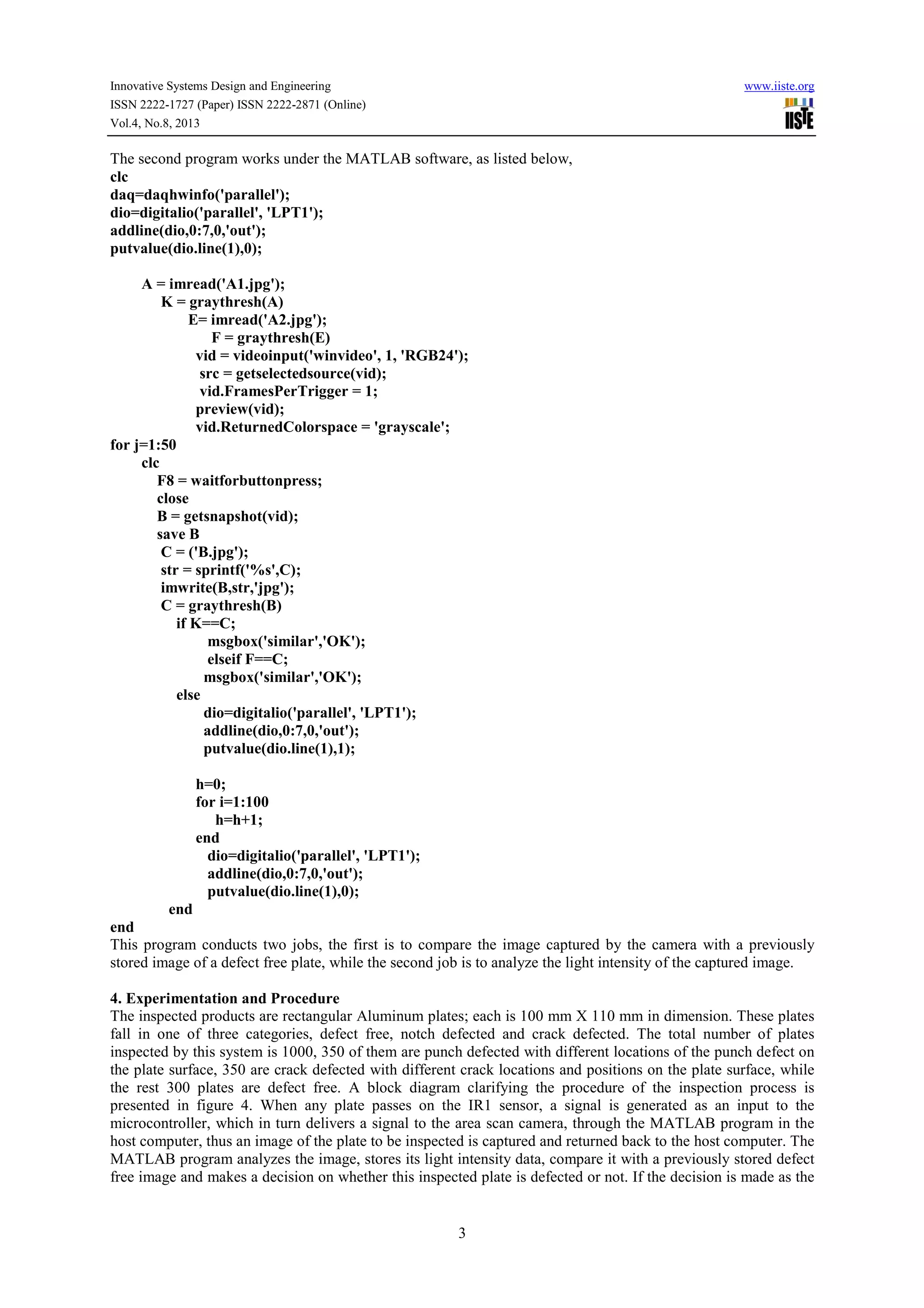 Automated surface defect detection using area scan camera | PDF | Cameras and Camcorders ...