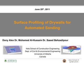Automated surface profiling | PPT