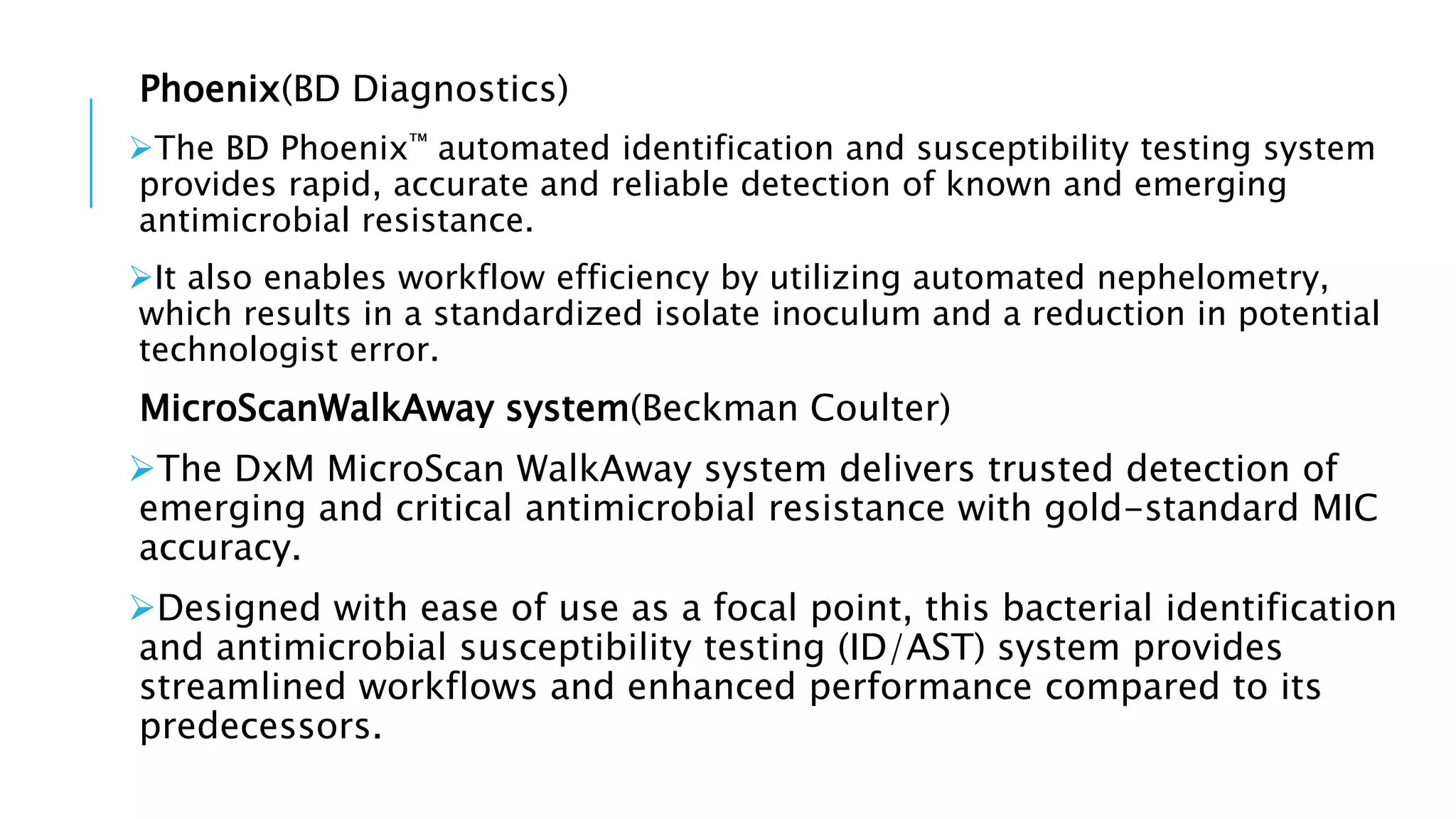 Automated system for bacterial identification | PPTX