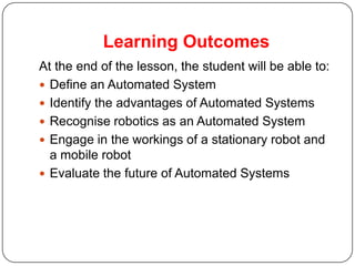 Automated systems | PPTX