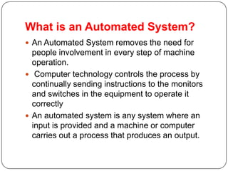 Automated systems | PPTX