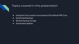 Automated Tasks for WordPress | PDF | Web Development | Internet