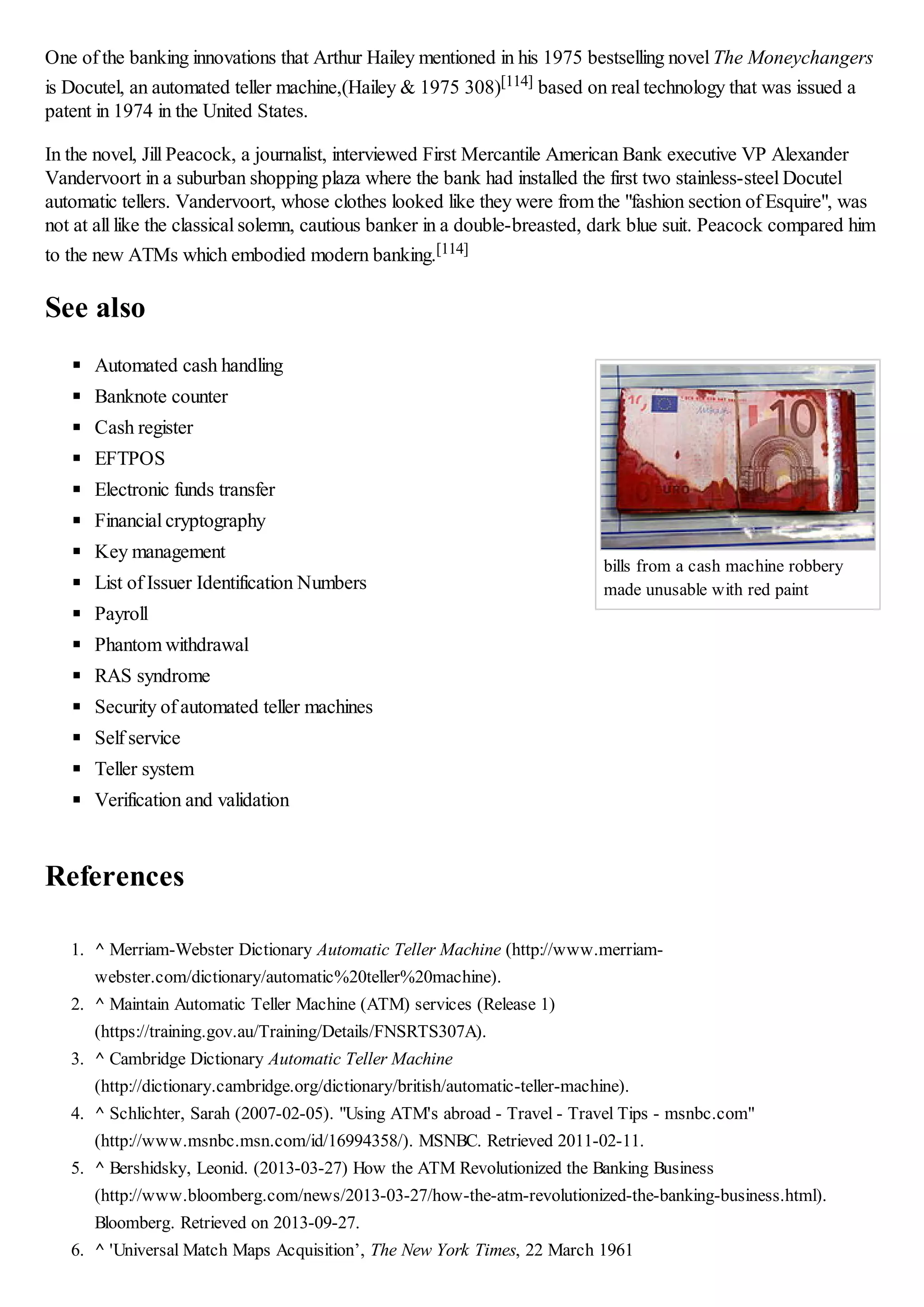 Automated teller machine wikipedia, the free encyclopedia | PDF