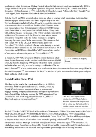 Automated teller machine wikipedia, the free encyclopedia | PDF