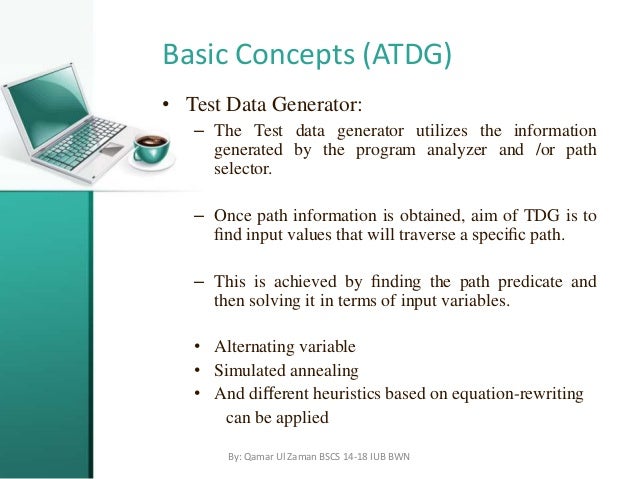 Automated Test Data Generation Discussion Advantages Trends And Te…