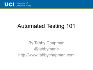 Automated testing 101 | PPT