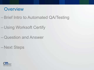 Automatied Testing QA | PPTX