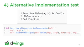 Automated testing of Excel Workbooks | PDF